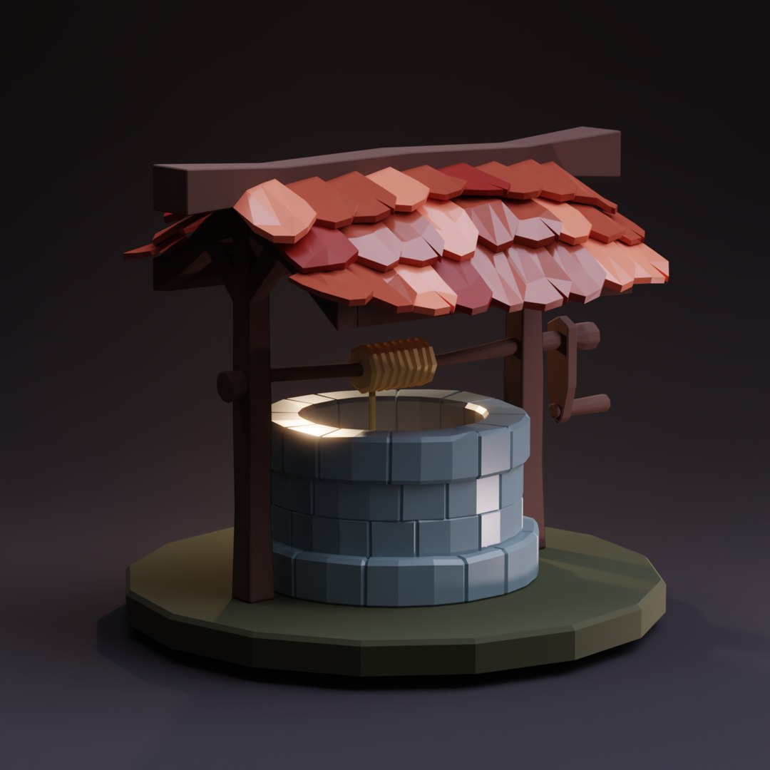 3D Stylized Low-Poly Medieval Well Prop Model - TurboSquid 2063394