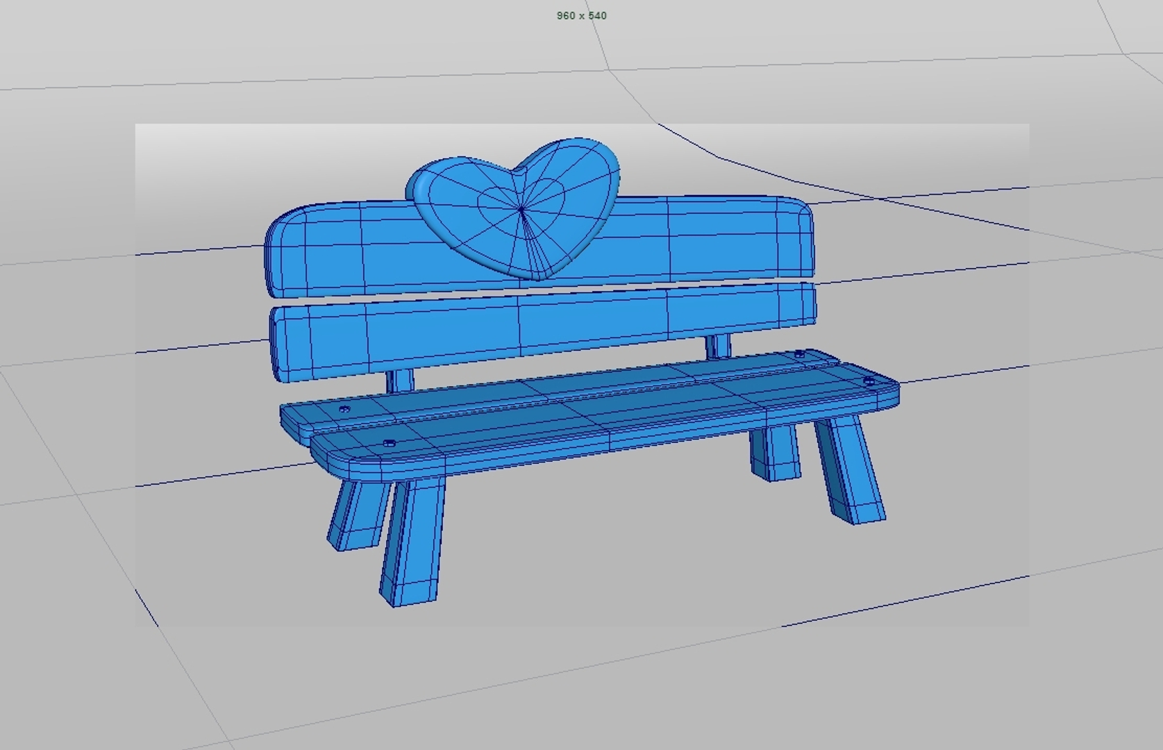 Cartoon table chair street bench model - TurboSquid 1395853