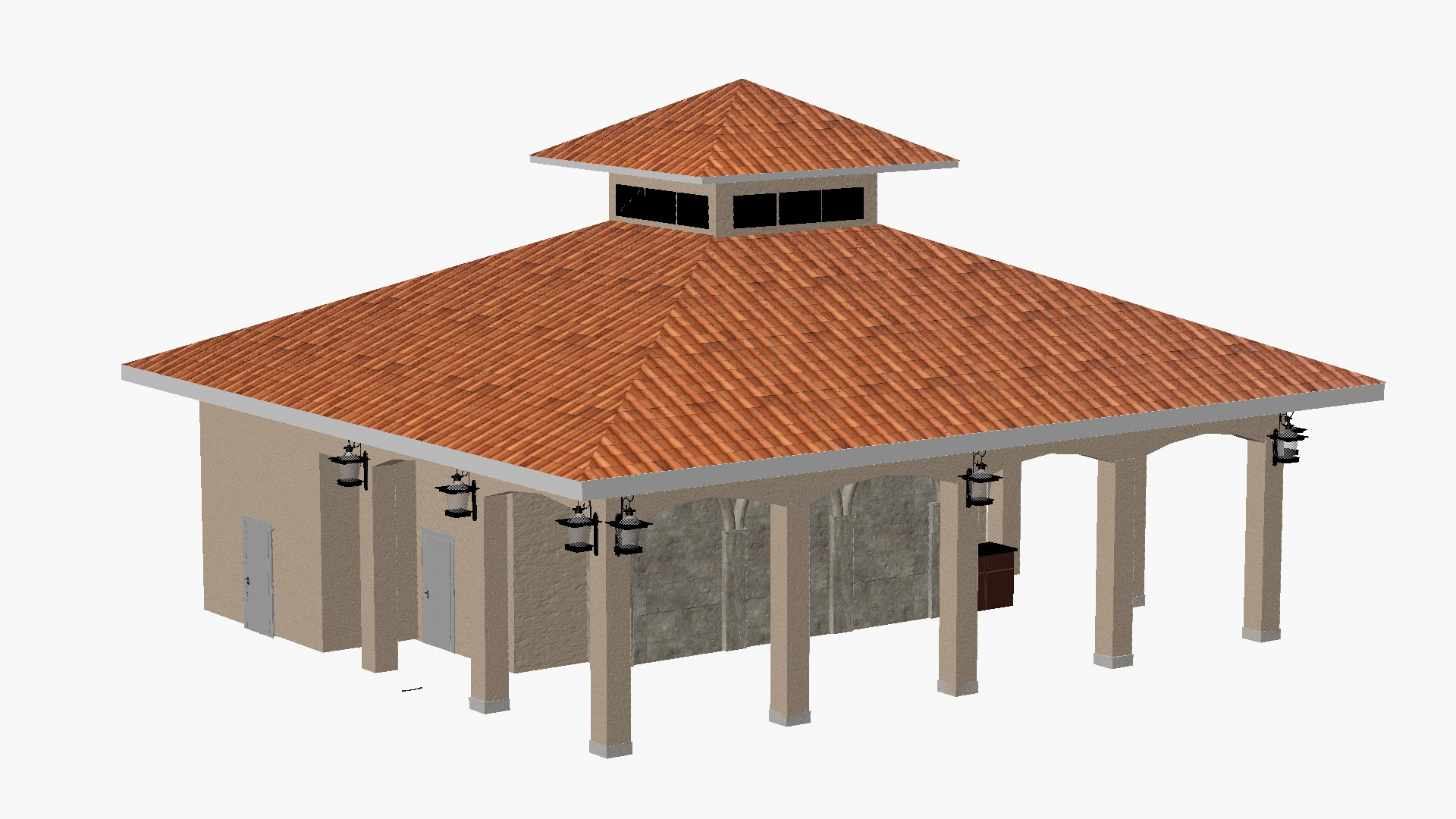 3D Outdoor Building Model - TurboSquid 2109173