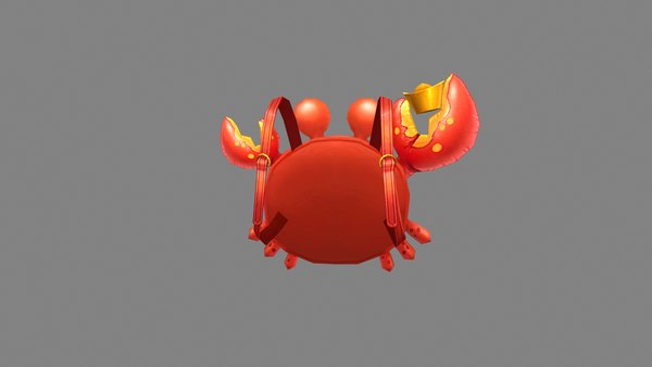 Cartoon children school bag - crab backpack 3D - TurboSquid 1952565