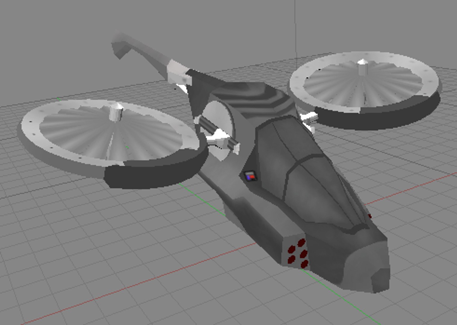 Vtol Helicopter 3d Model