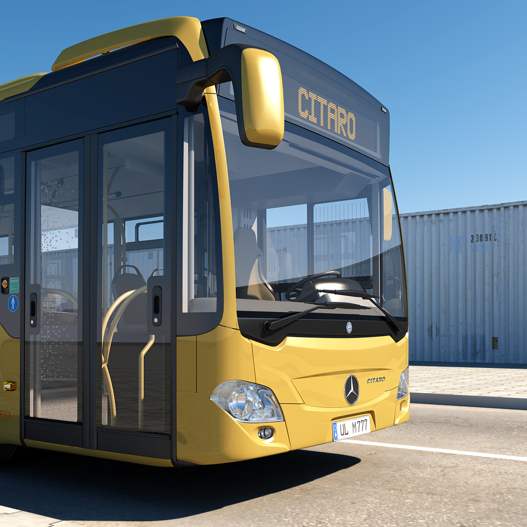 3d model realistic mercedes-benz citaro 2011