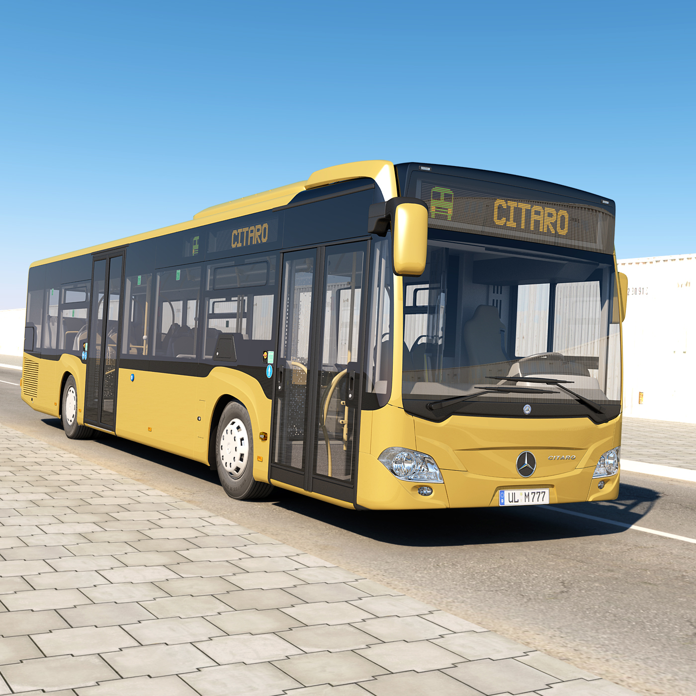 3d model realistic mercedes-benz citaro 2011