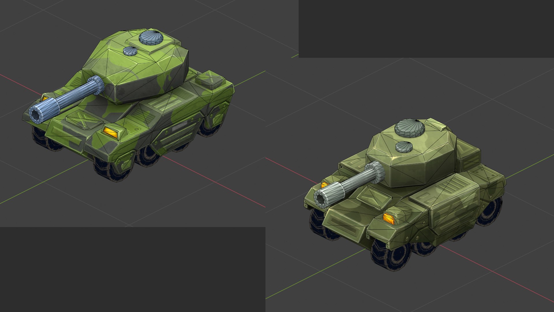 3D 2 Animated Tanks Hand-painted Low-poly 3D Model Model - TurboSquid ...