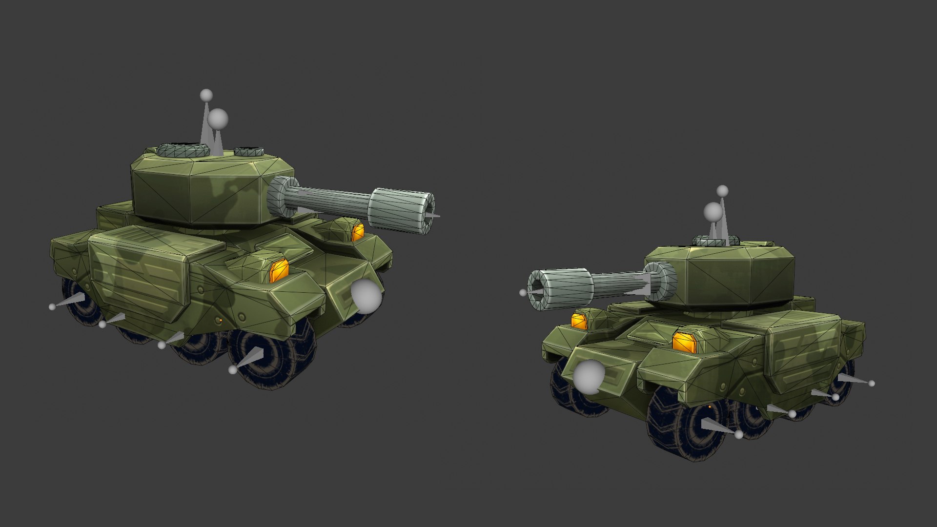 3D 2 Animated Tanks Hand-painted Low-poly 3D Model Model - TurboSquid ...
