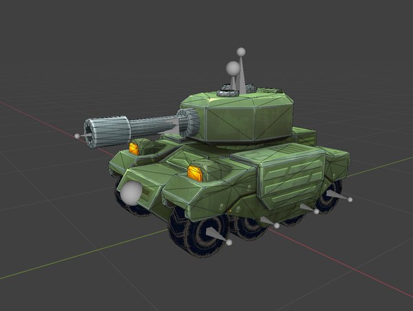 3D 2 Animated Tanks hand-painted Low-poly 3D model model - TurboSquid ...