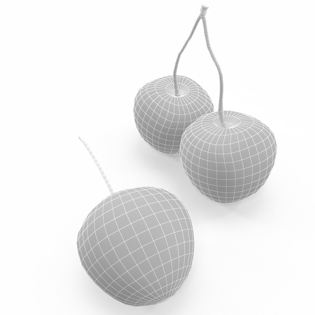 3d cherry rendering model