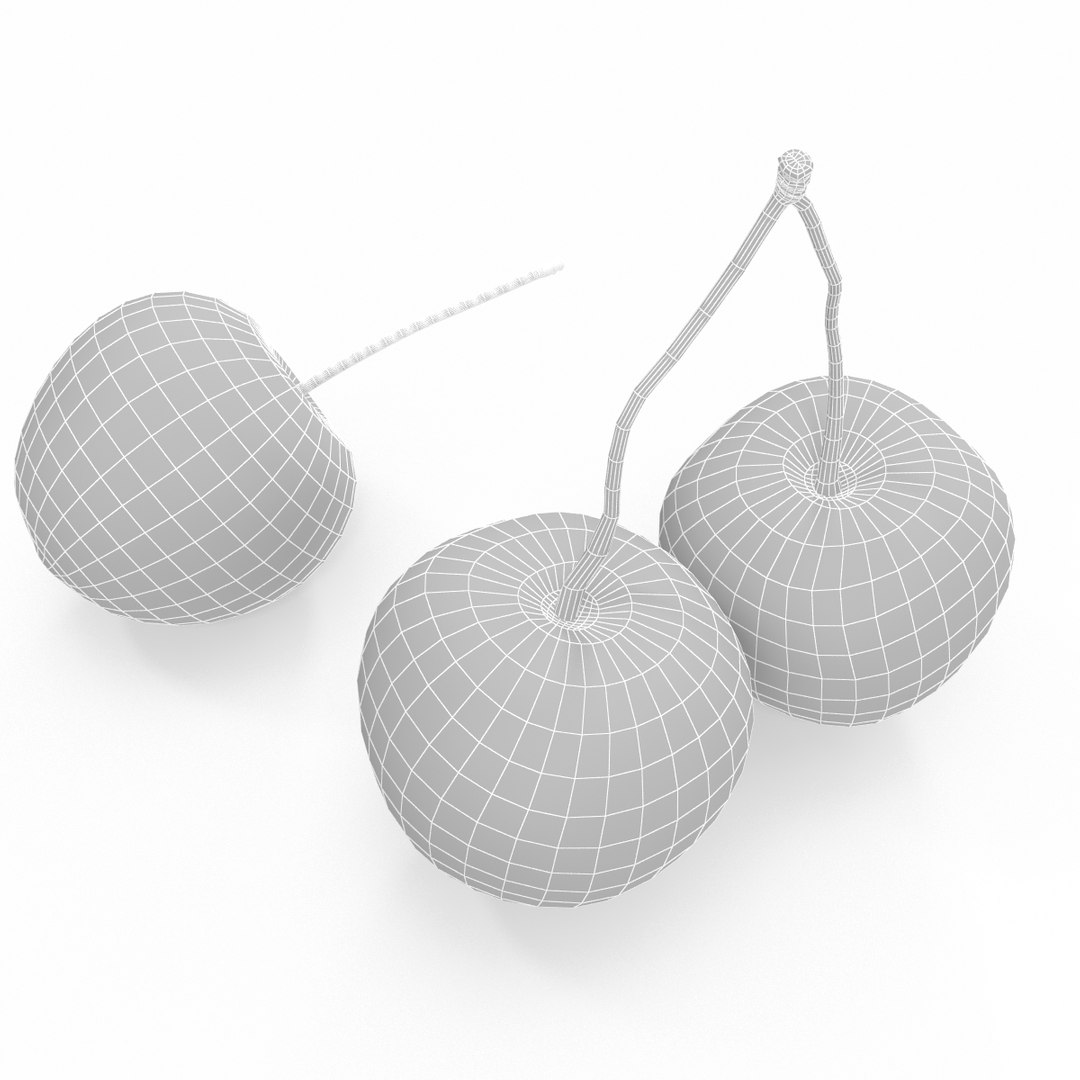 3d cherry rendering model
