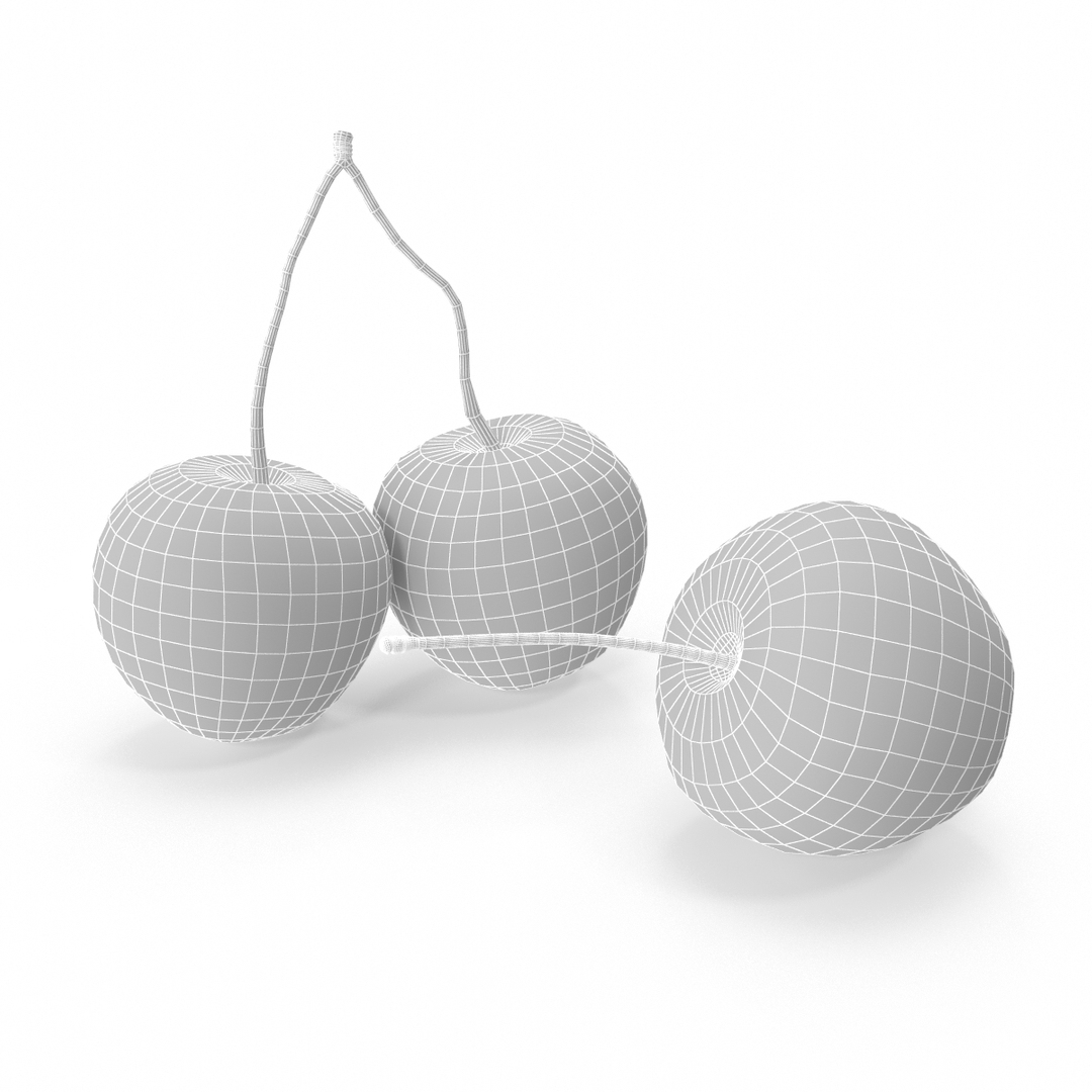 3d cherry rendering model