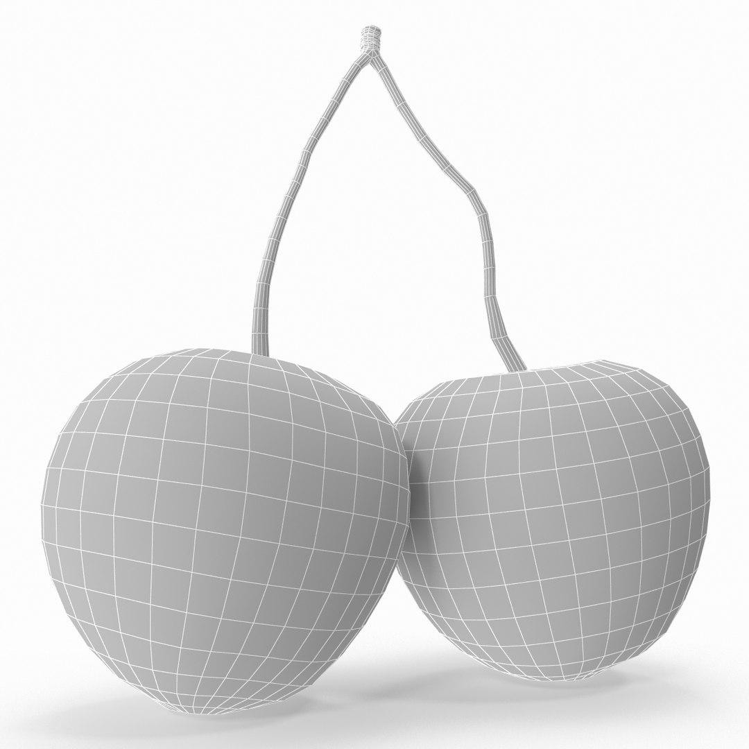 3d cherry rendering model