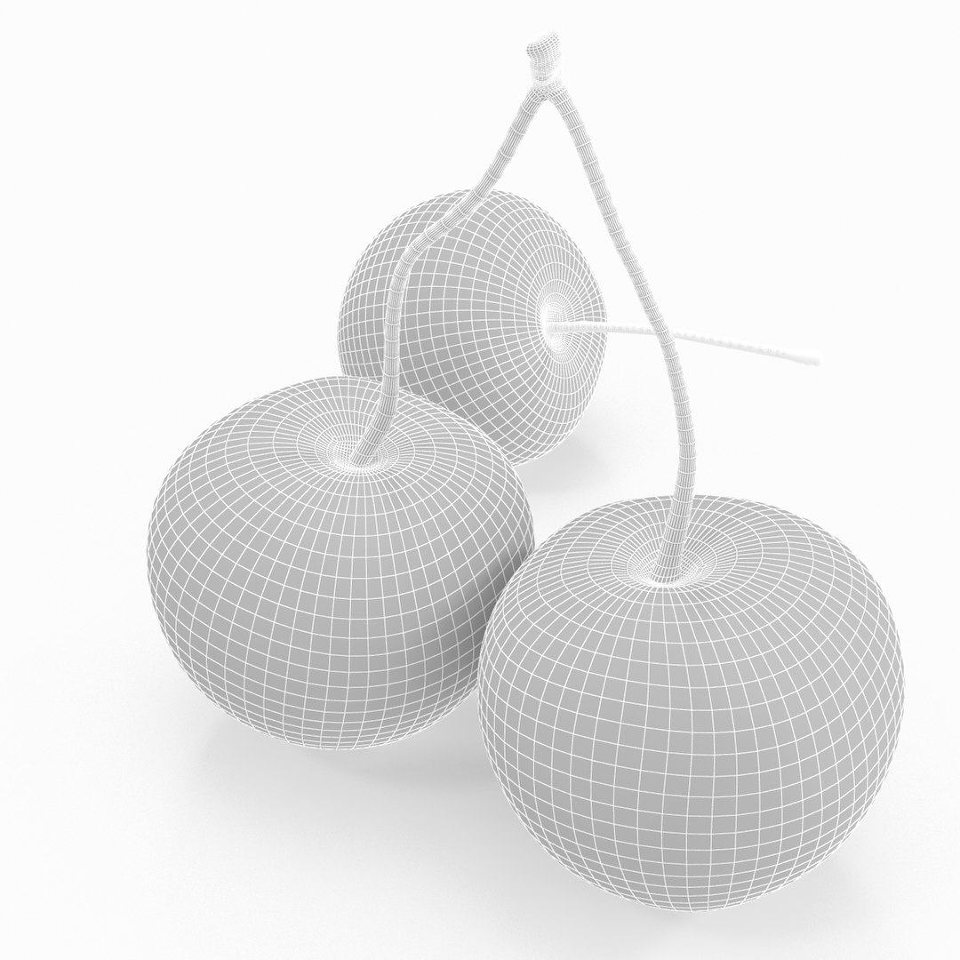 3d cherry rendering model