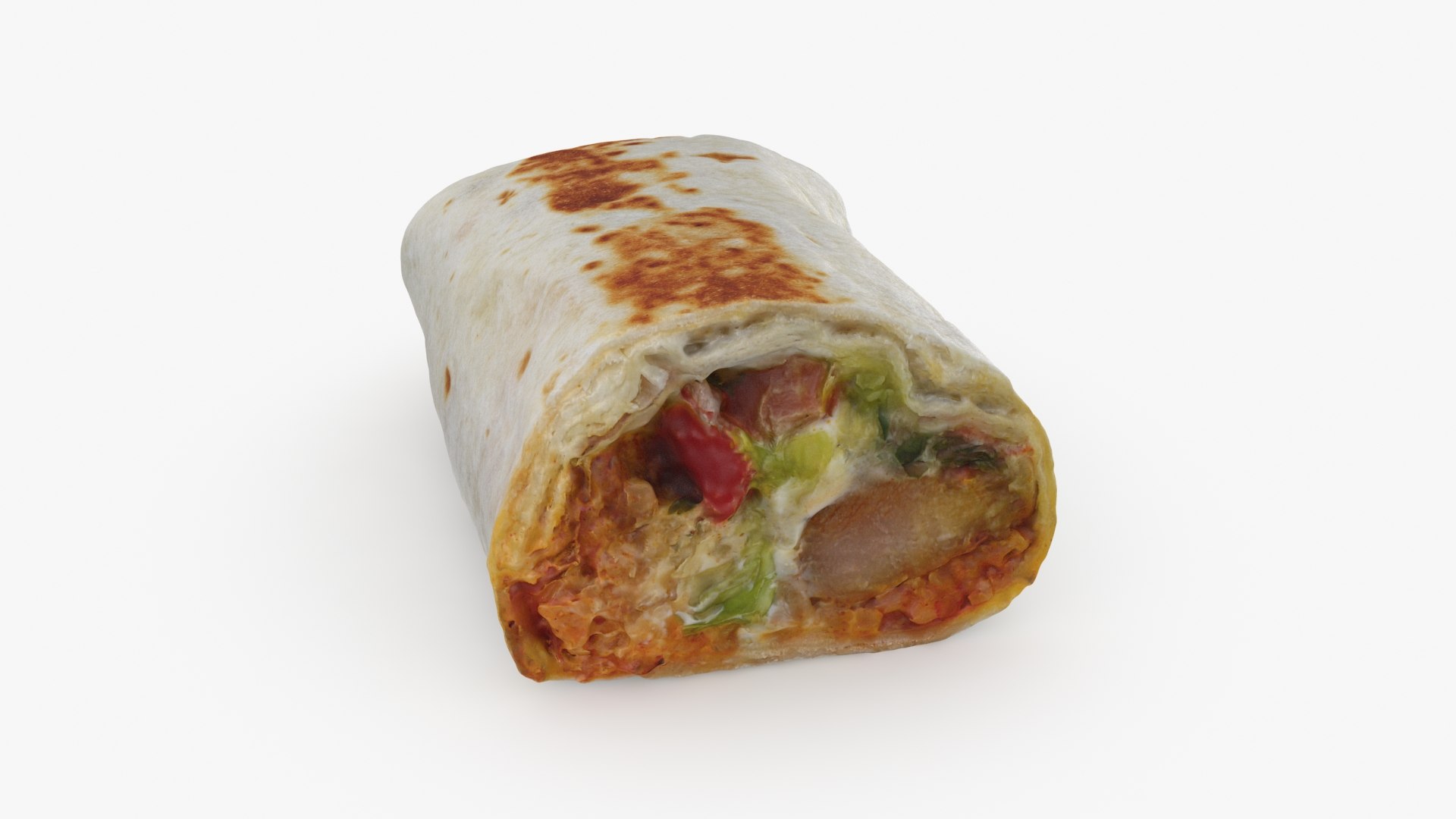 3D Model Burrito Half 02 - TurboSquid 2287400
