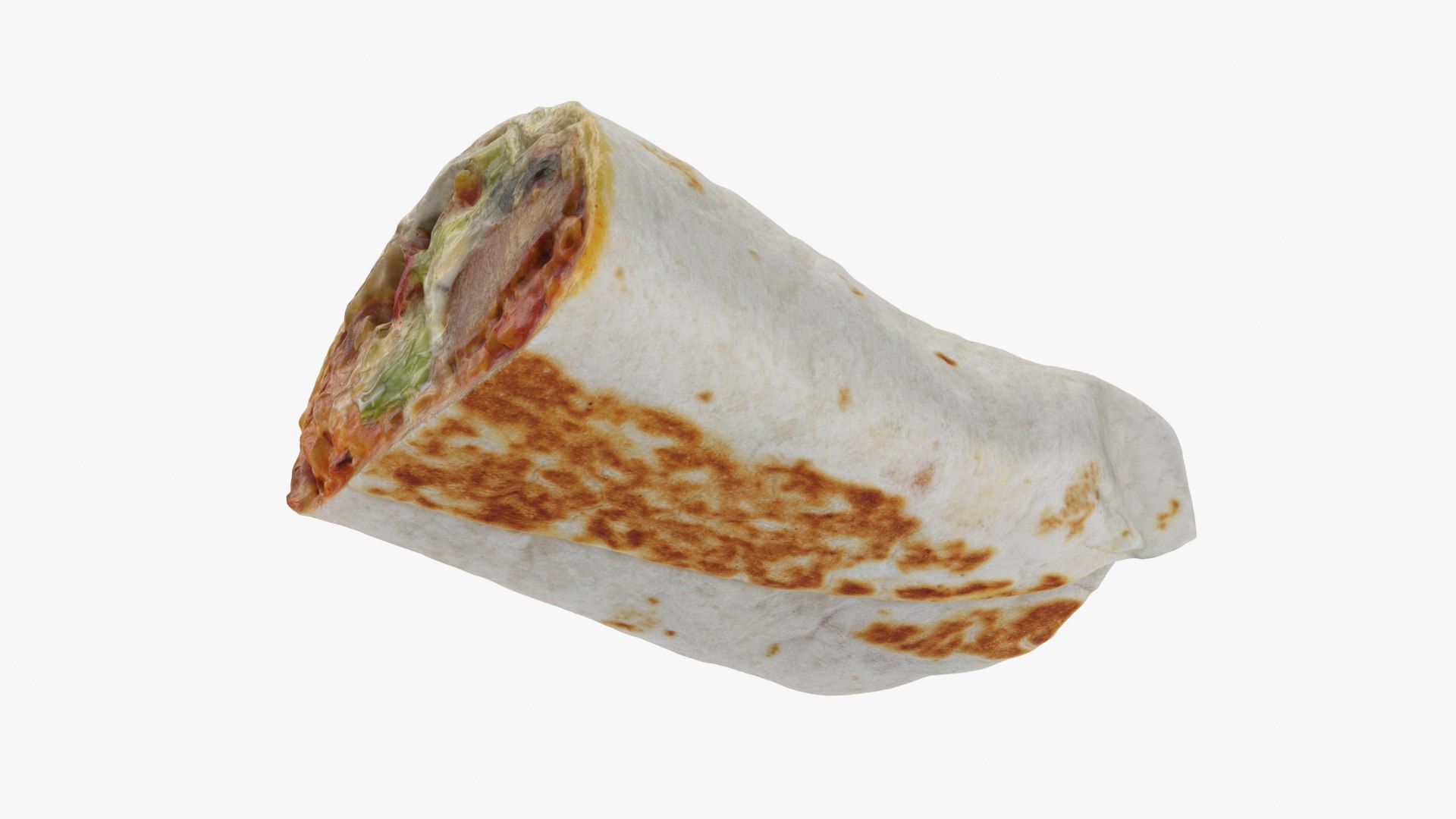 3D Model Burrito Half 02 - TurboSquid 2287400