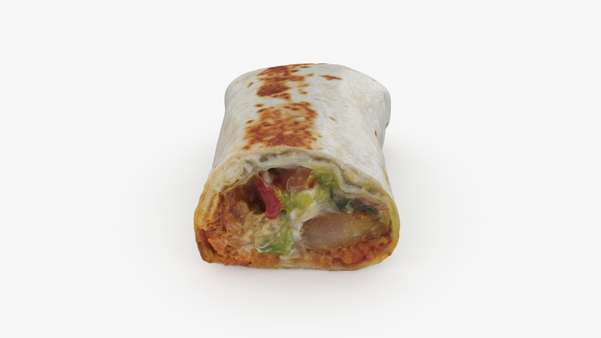 3D Model Burrito Half 02 - TurboSquid 2287400