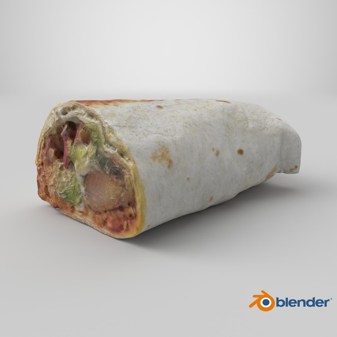 3D Model Burrito Half 02 - TurboSquid 2287400