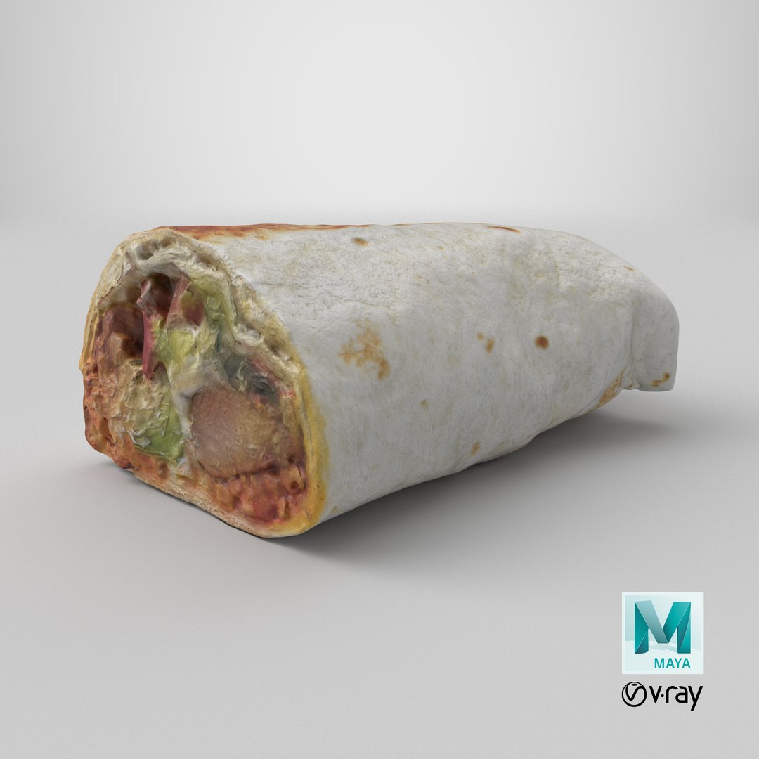 3D Model Burrito Half 02 - TurboSquid 2287400