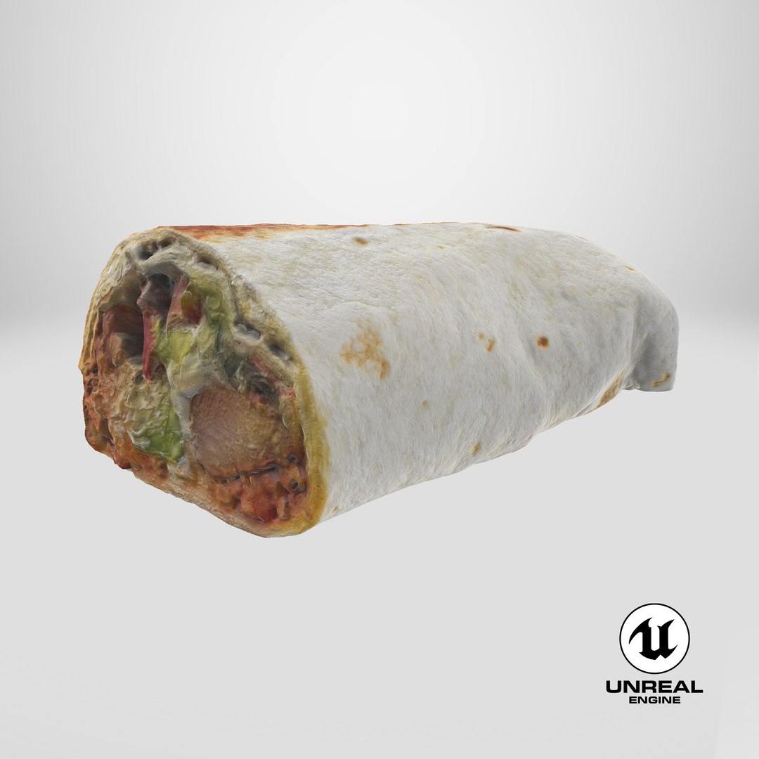 3D Model Burrito Half 02 - TurboSquid 2287400