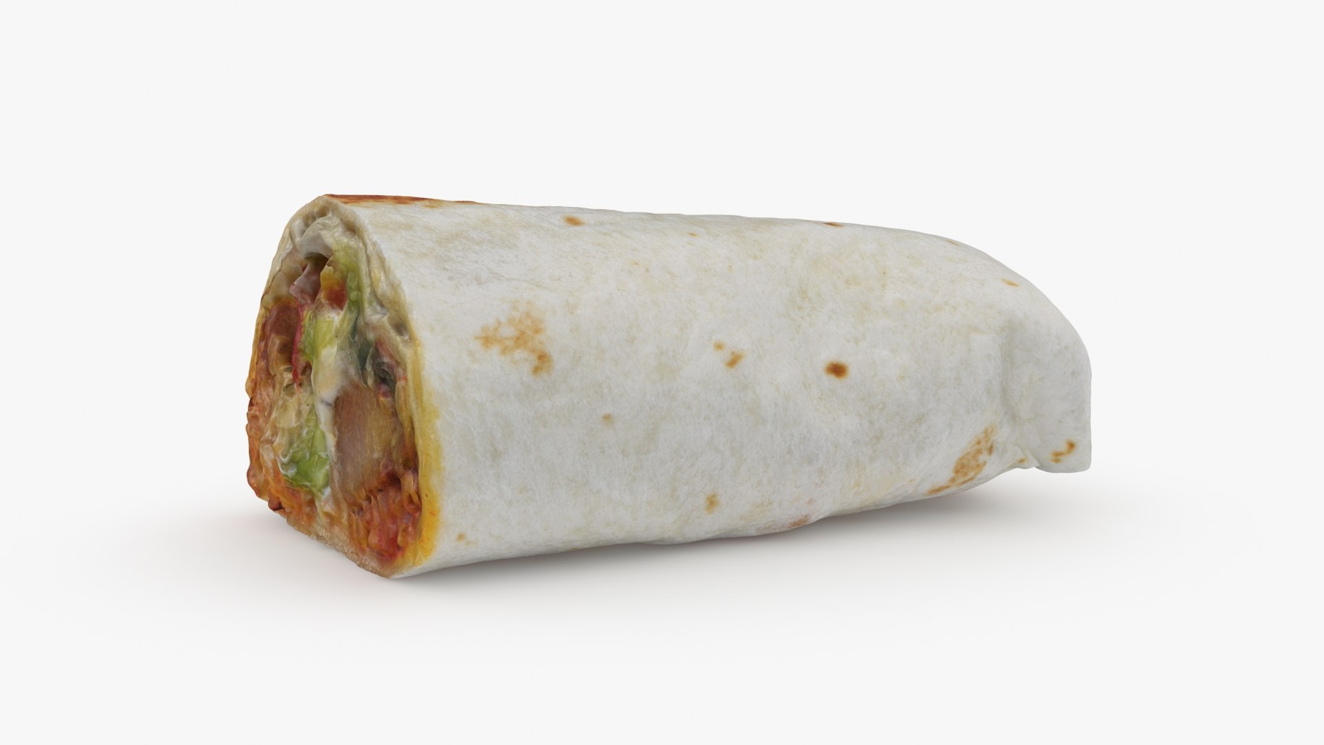 3D Model Burrito Half 02 - TurboSquid 2287400