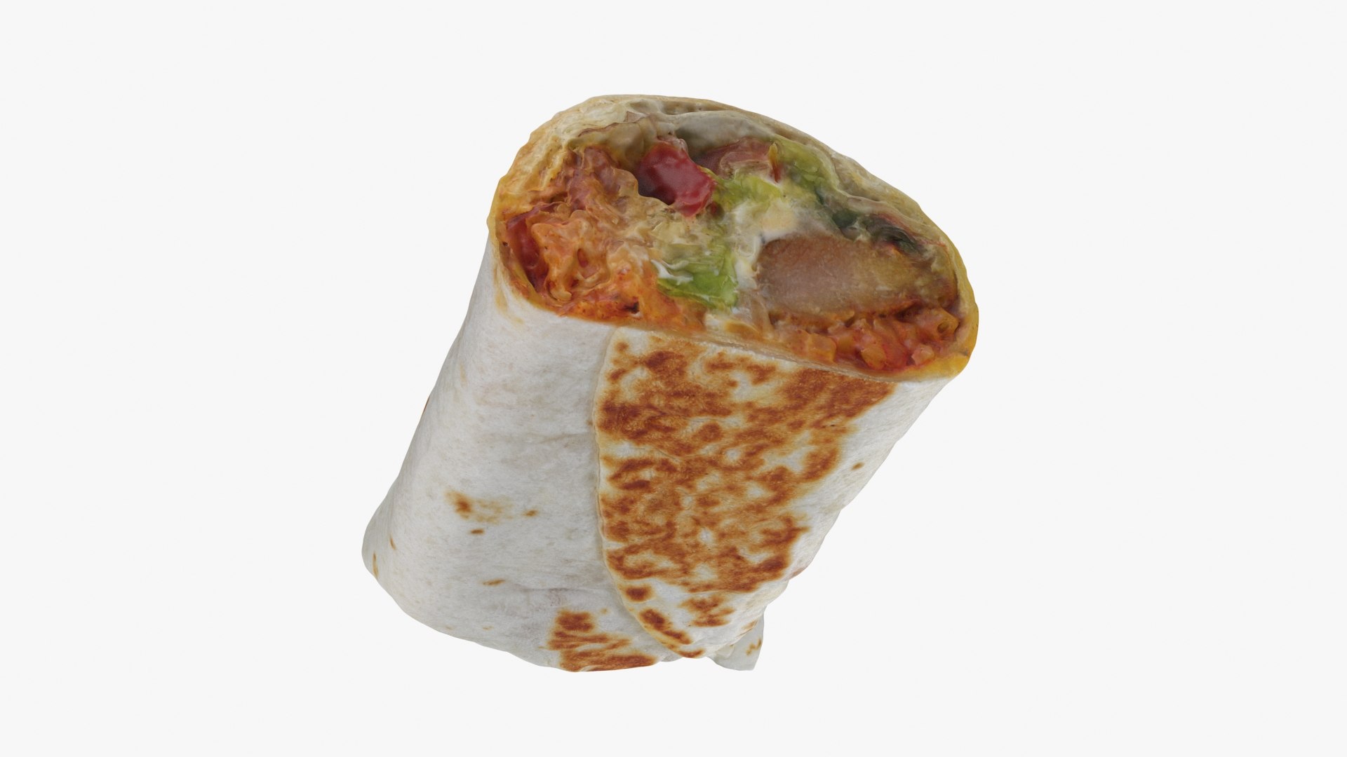 3D Model Burrito Half 02 - TurboSquid 2287400