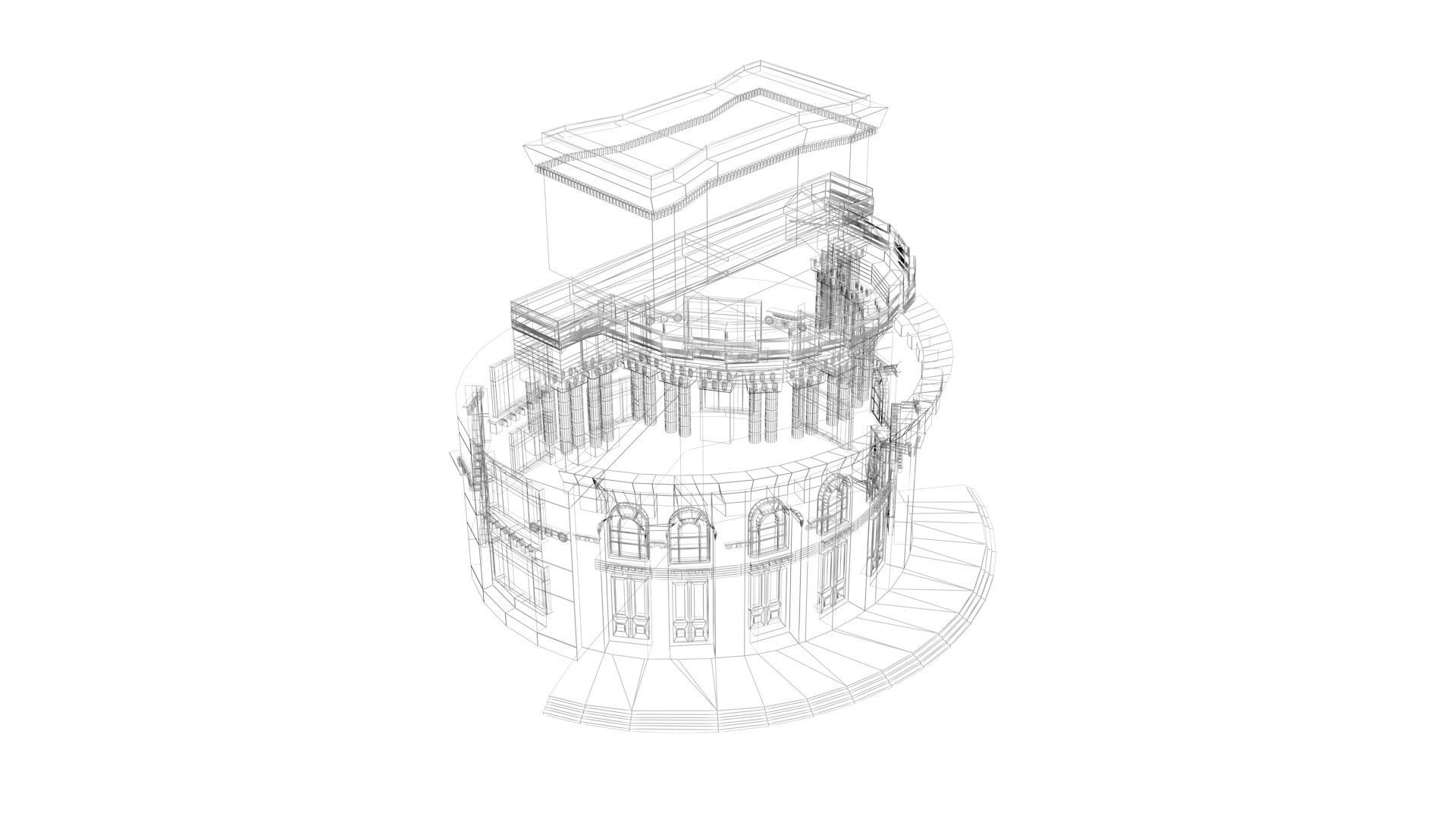 3D Model Yerevan Opera Buildings - TurboSquid 1656956