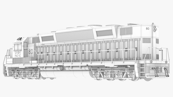 Lokomotive EMD DD35A Lowpoly 3D-Modell - TurboSquid 1966104