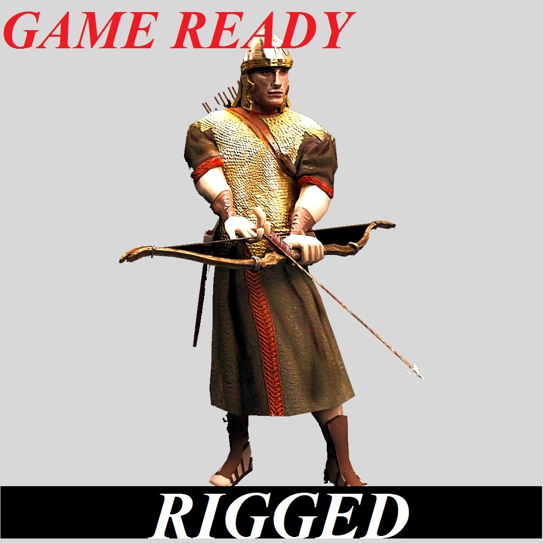 3d Model Archer Man Roman