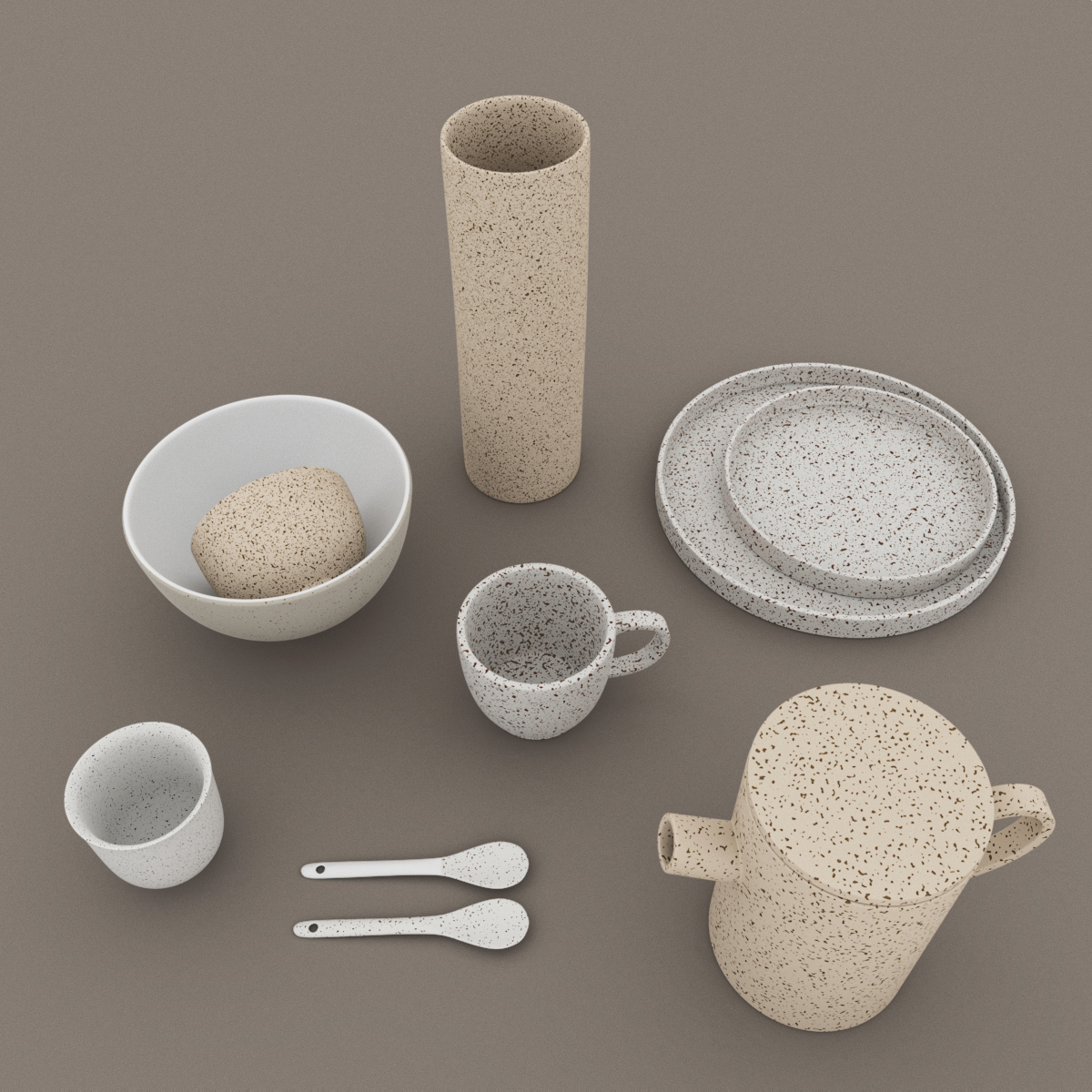 2 ceramic vase 3d model