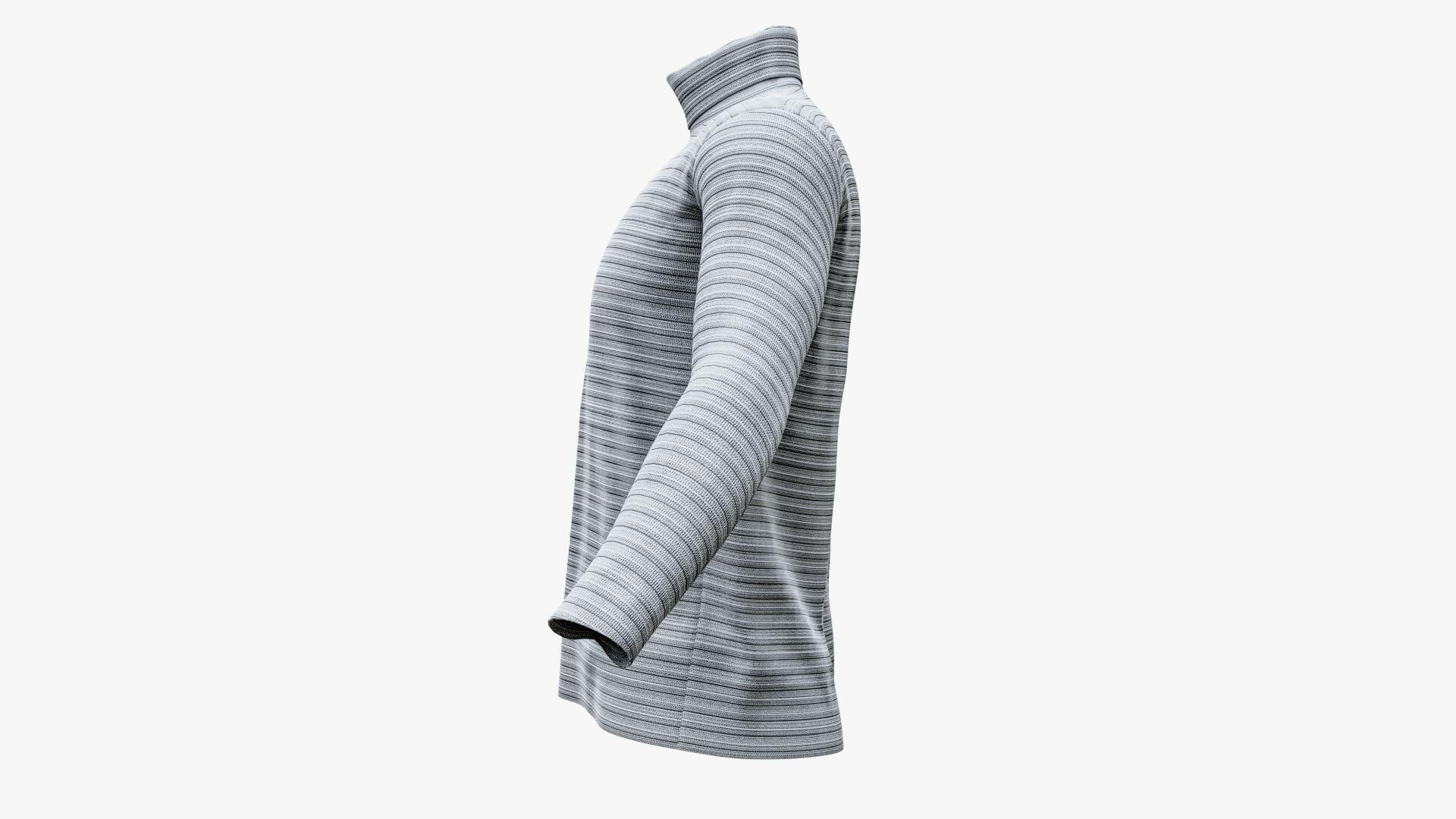 Men Long Sleeve Ski Collar Shirt 3D Model - TurboSquid 2424899