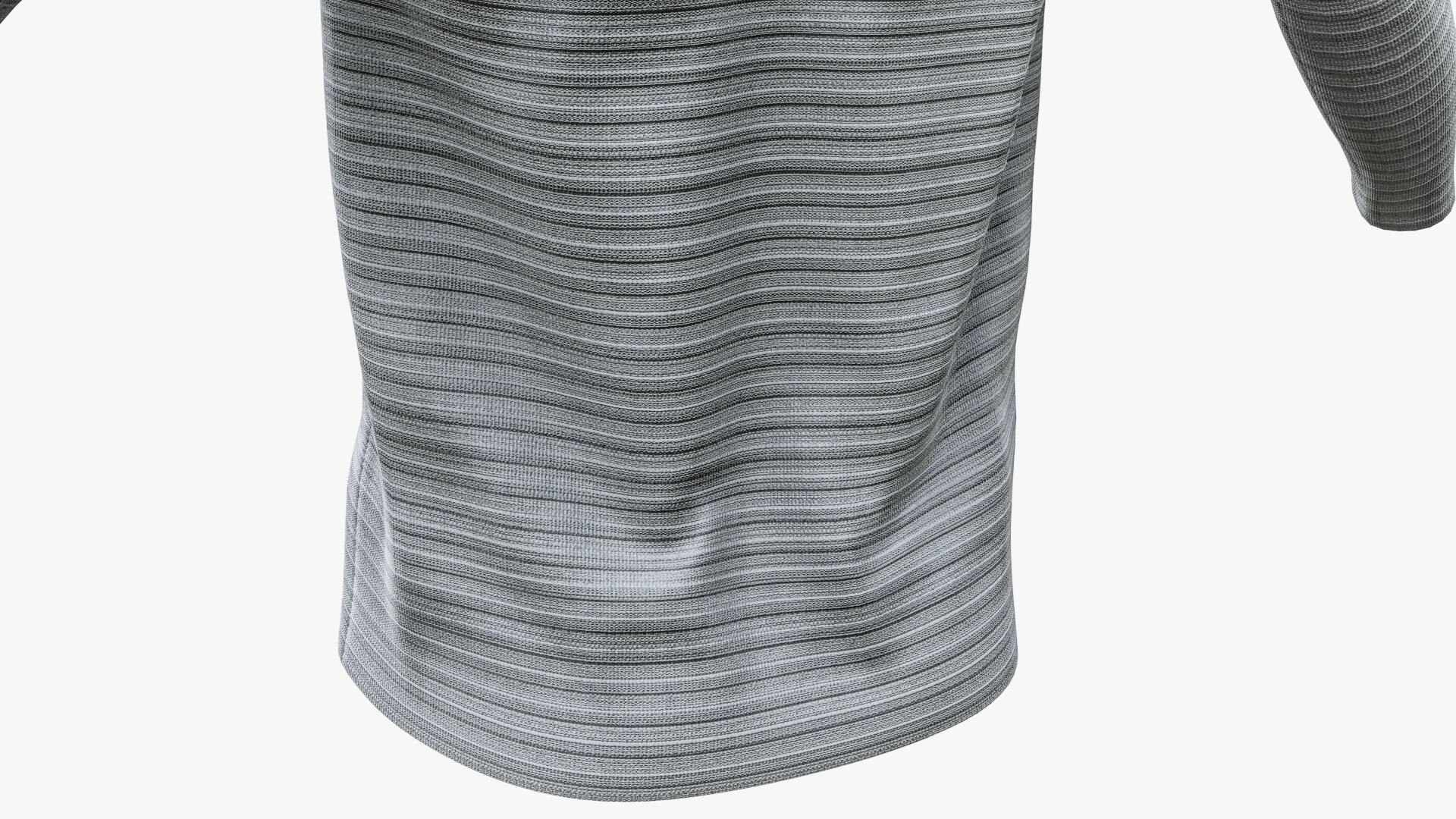 Men Long Sleeve Ski Collar Shirt 3D Model - TurboSquid 2424899