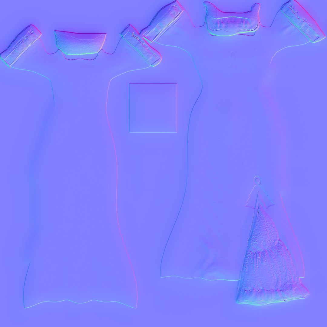 3D Blue Gown model - TurboSquid 1860904