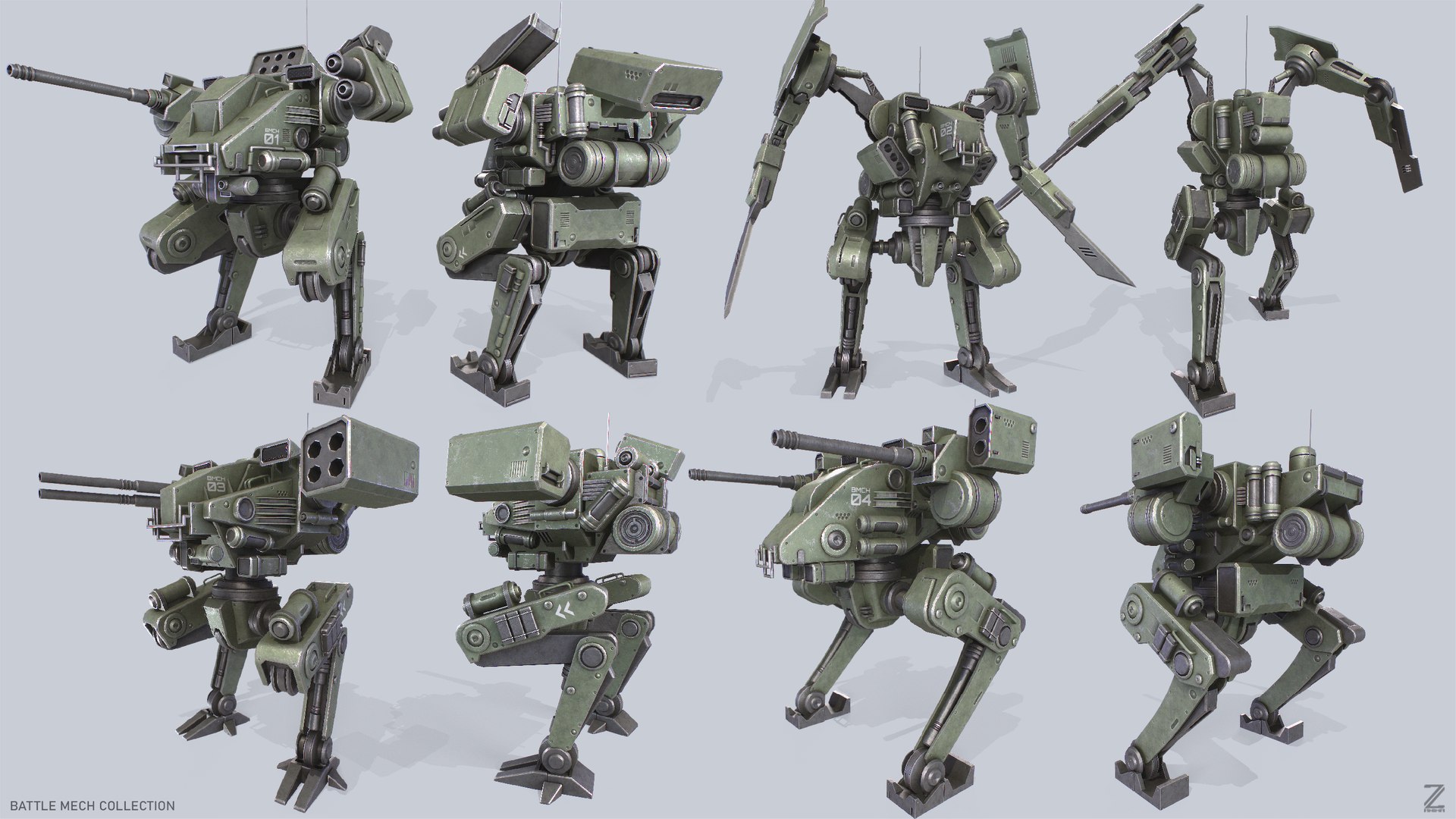 3D Battle Mech Collection - TurboSquid 2418421