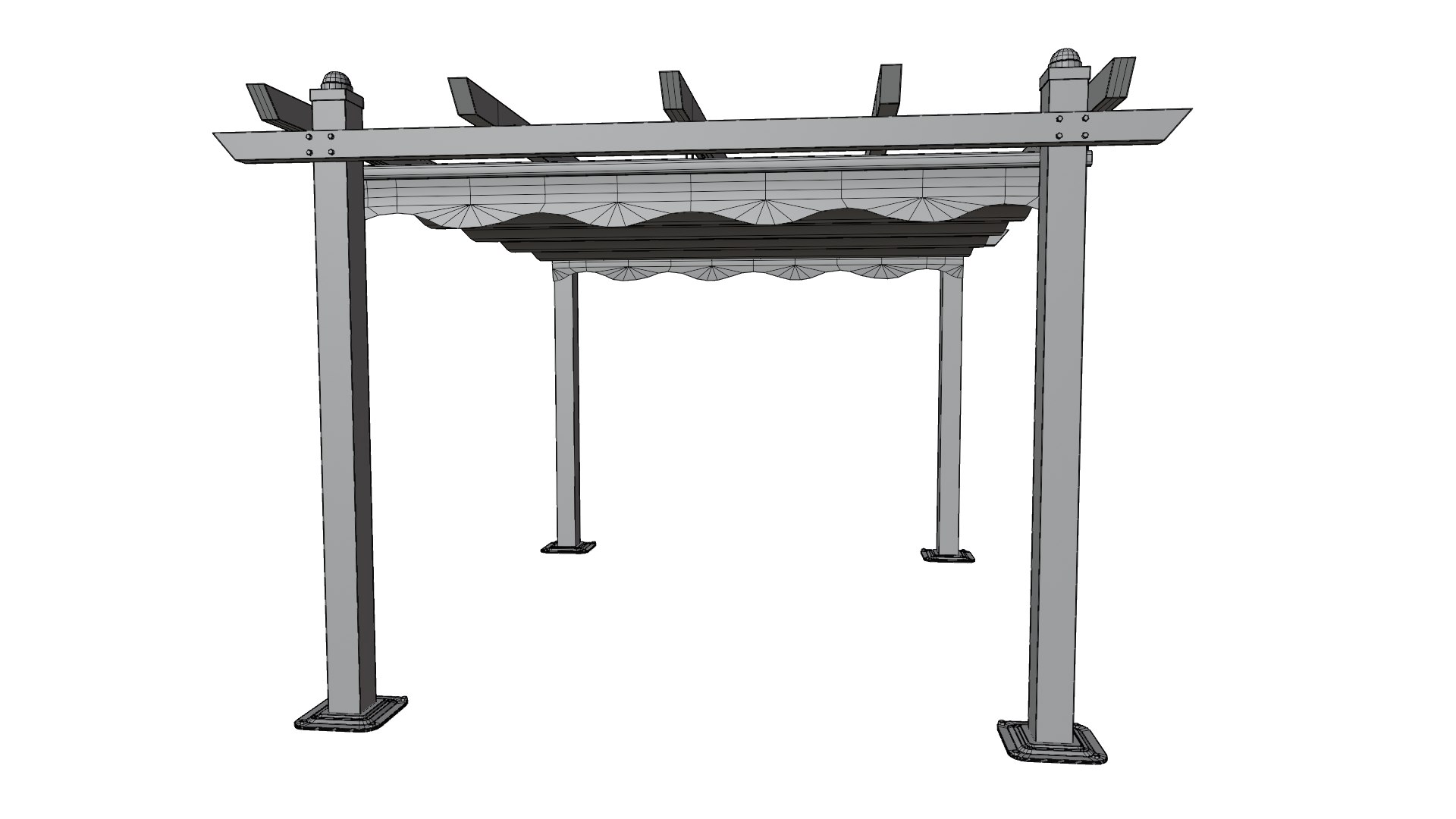 3D Pergola Model - TurboSquid 2018163