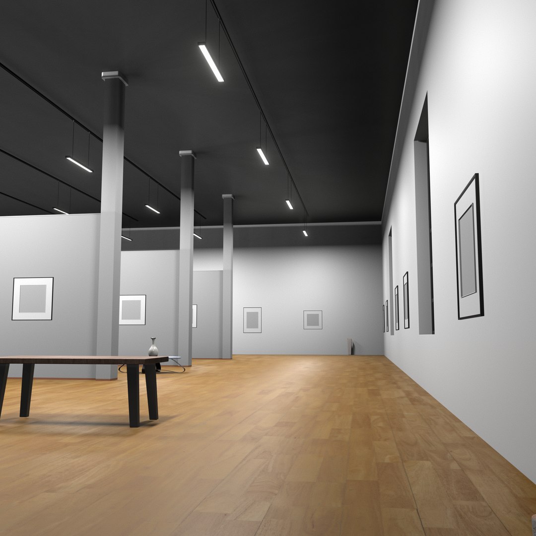 3D ART GALLERY Museum Interior 3D Model - TurboSquid 2028023