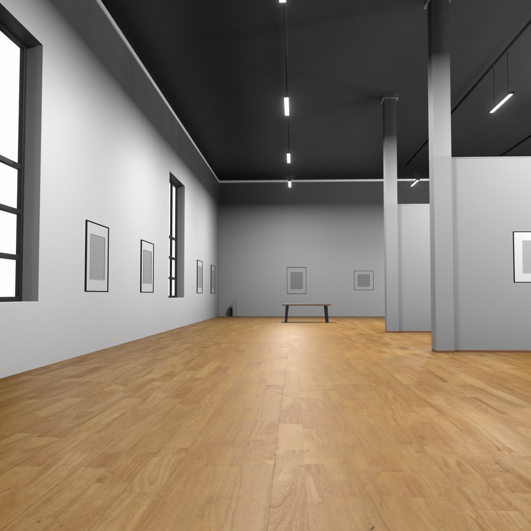 3D ART GALLERY Museum Interior 3D Model - TurboSquid 2028023