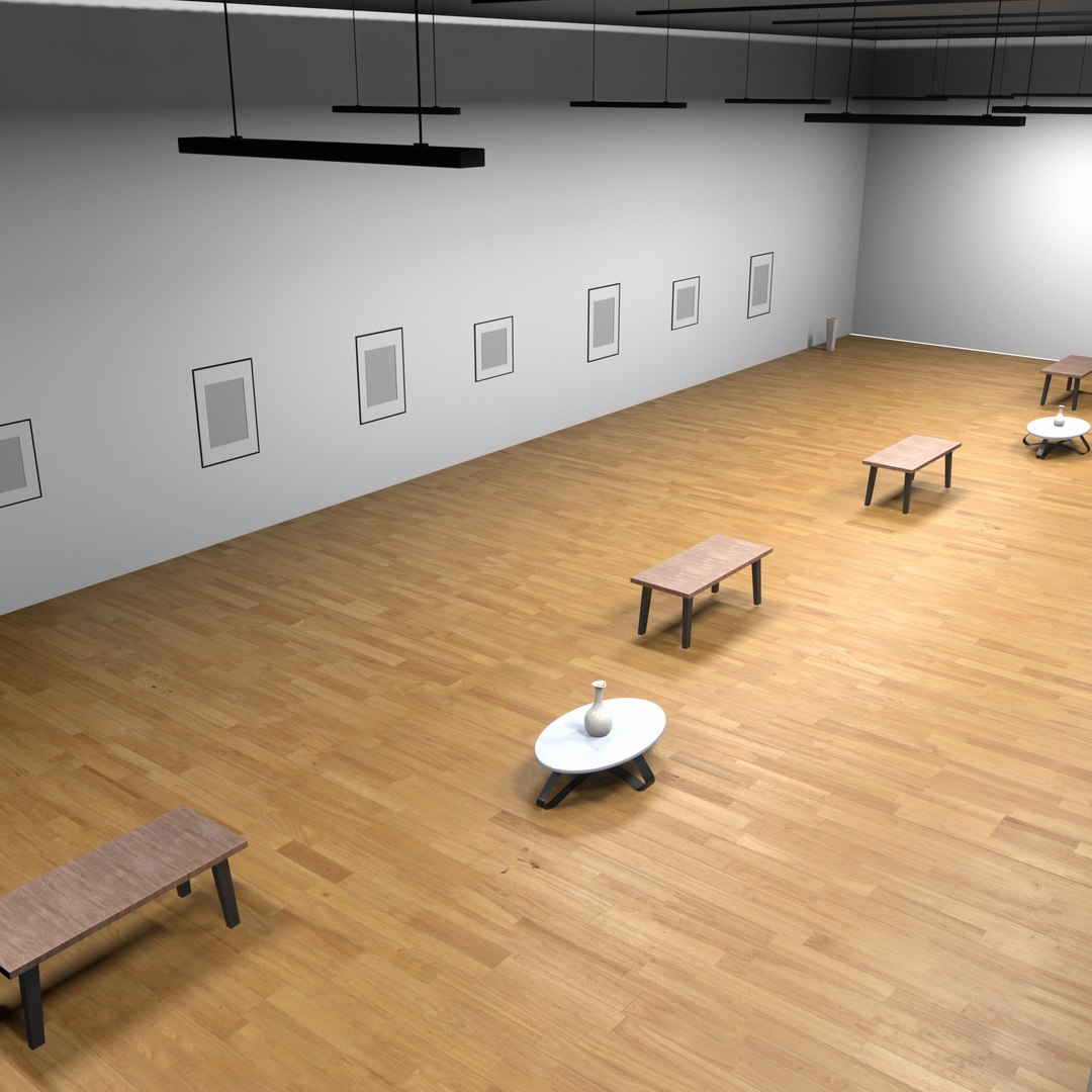 3D ART GALLERY Museum Interior 3D Model - TurboSquid 2028023