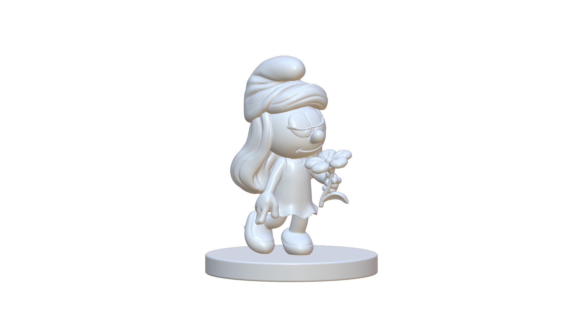 3D модель The Smurfs printable - Smurfette - TurboSquid 2053576