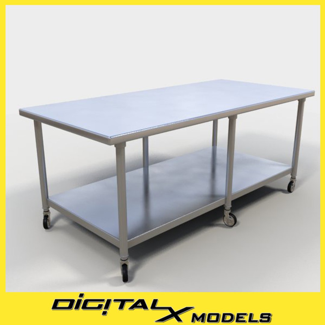 3d Model Commercial Food Prep Table