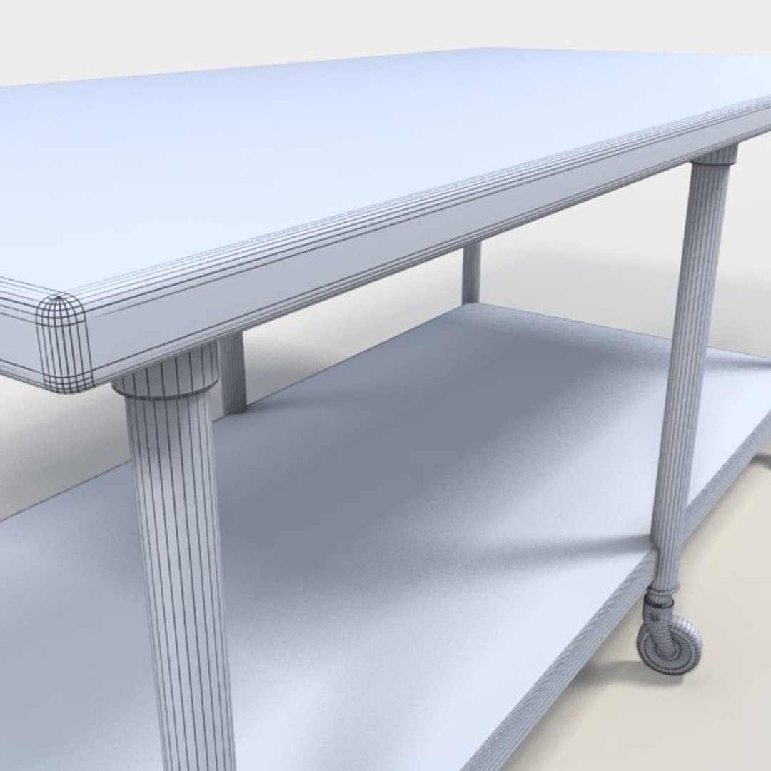 3d Model Commercial Food Prep Table