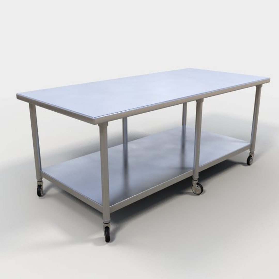 3d Model Commercial Food Prep Table