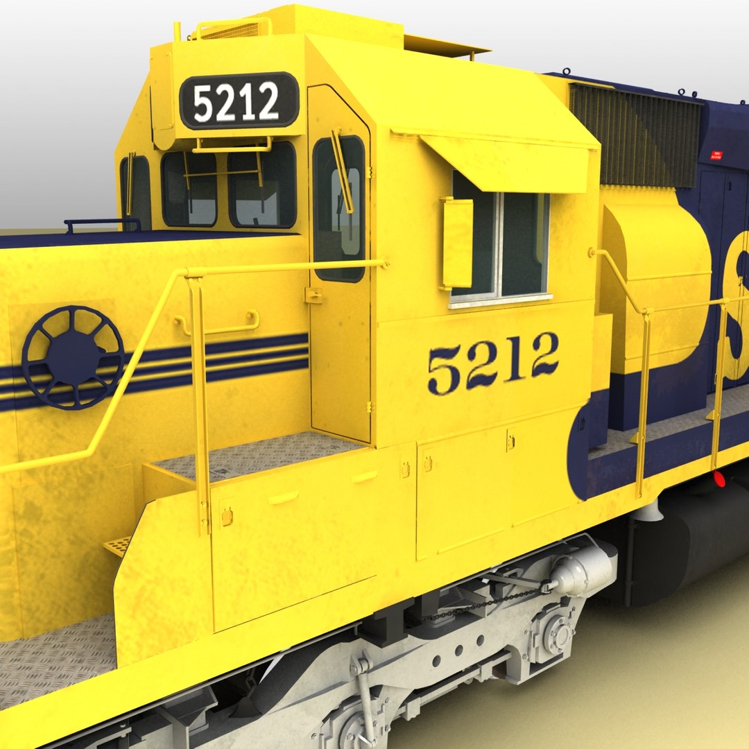3ds Max Emd Sd40-2 Engines Sf