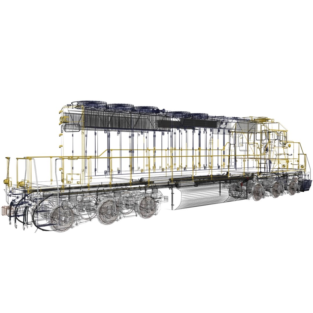 3ds Max Emd Sd40-2 Engines Sf