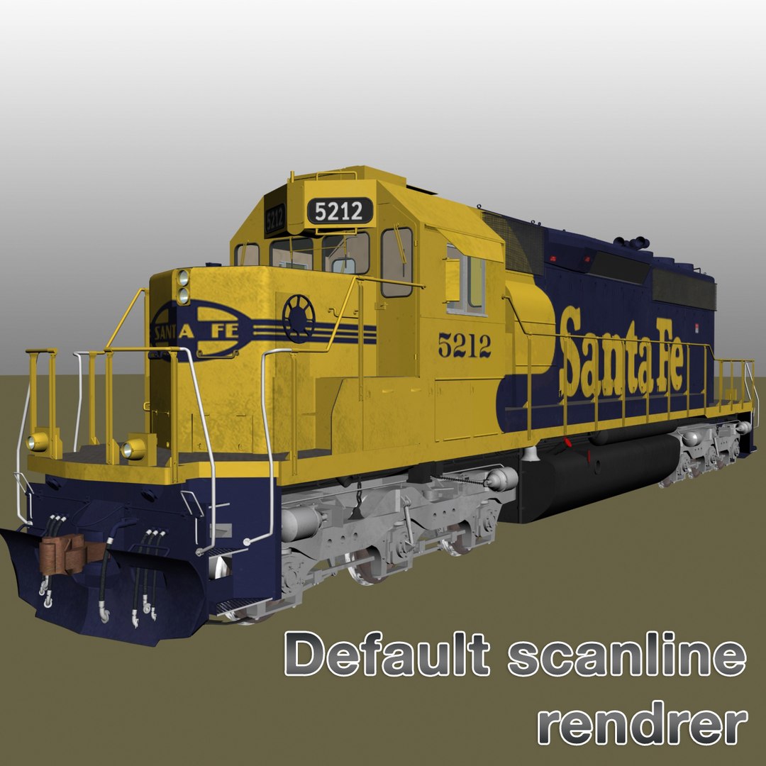 3ds Max Emd Sd40-2 Engines Sf