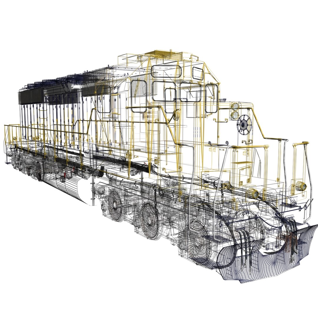 3ds Max Emd Sd40-2 Engines Sf