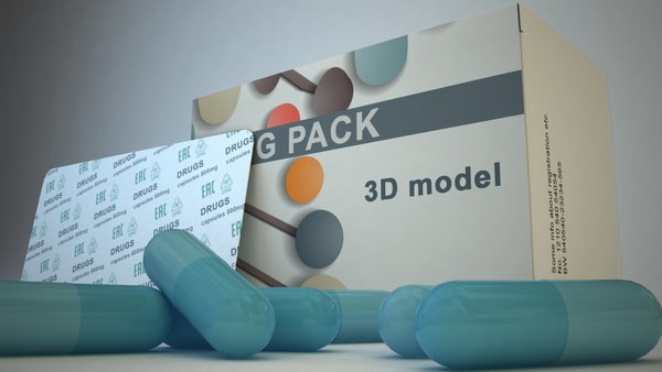 Drug pack blister 3D model - TurboSquid 1247822