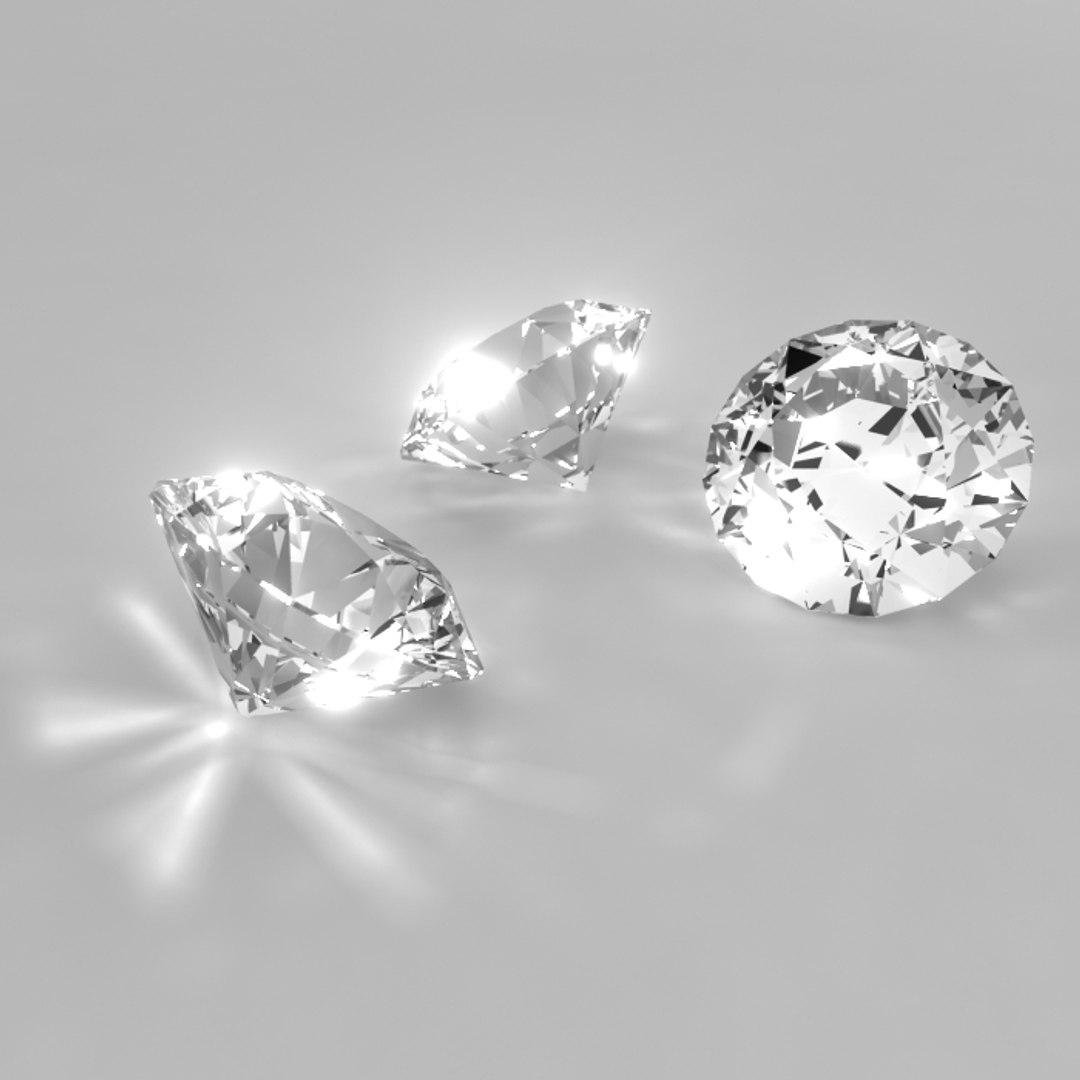 materials diamonds 3d model