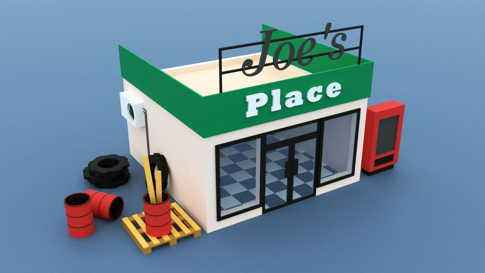 Cartoon Asset Games 3d Model