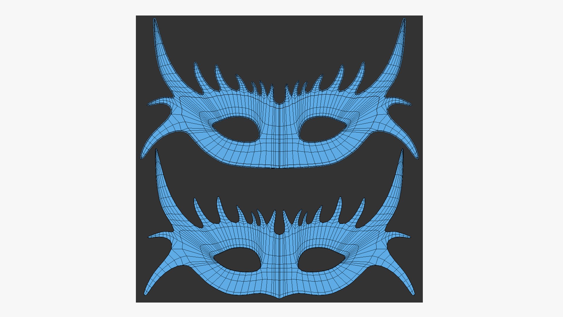 3D Carnival Mask G11 White Red - Costume Character Design - TurboSquid ...
