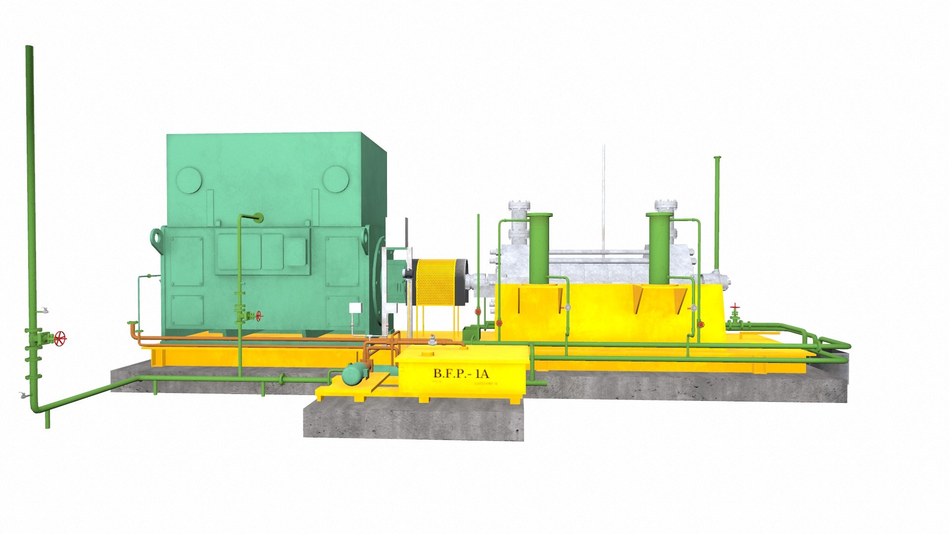 3D Model Boiler Distillation Valve Water Pump Chlorination - TurboSquid ...