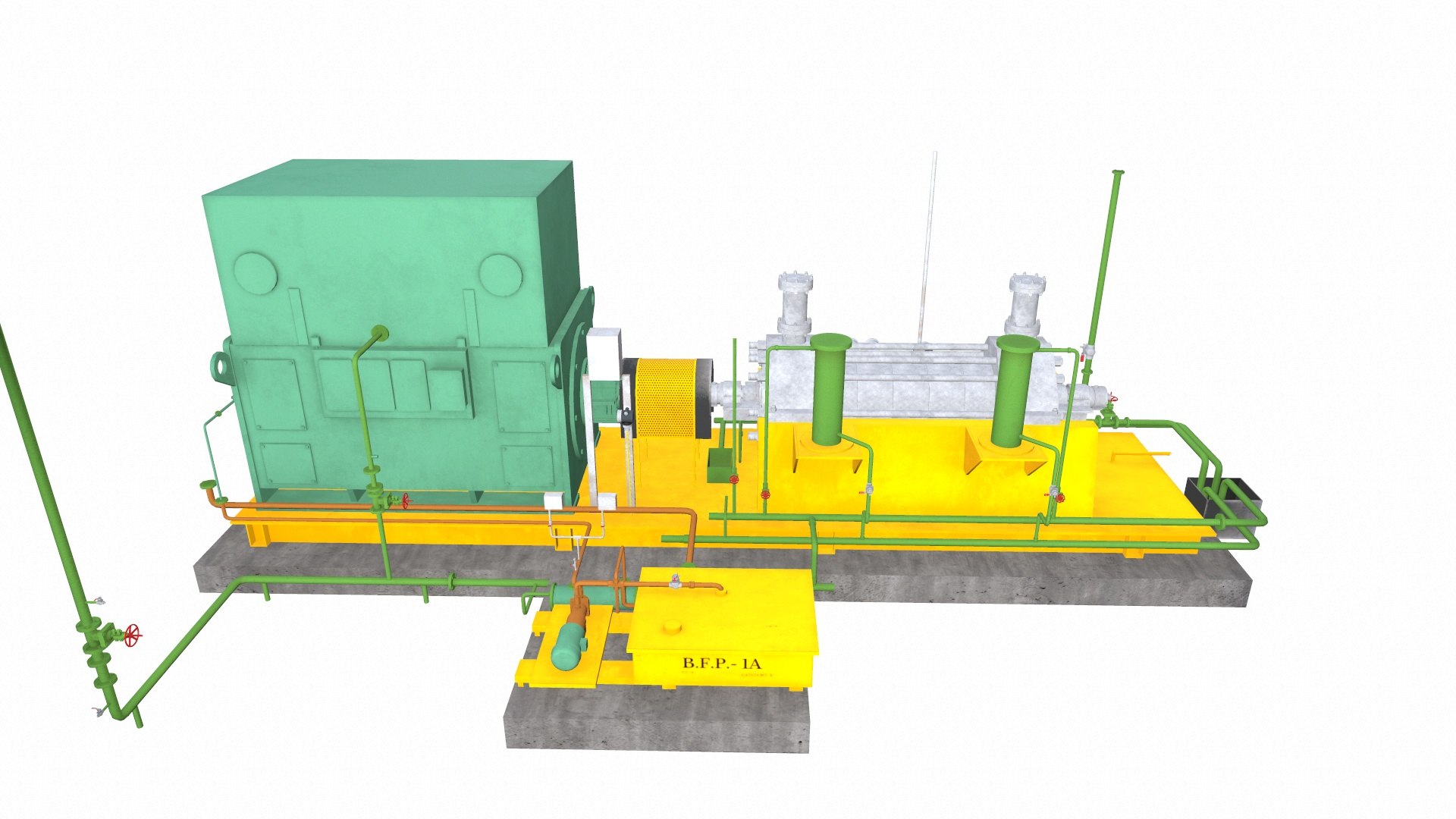3D Model Boiler Distillation Valve Water Pump Chlorination - TurboSquid ...