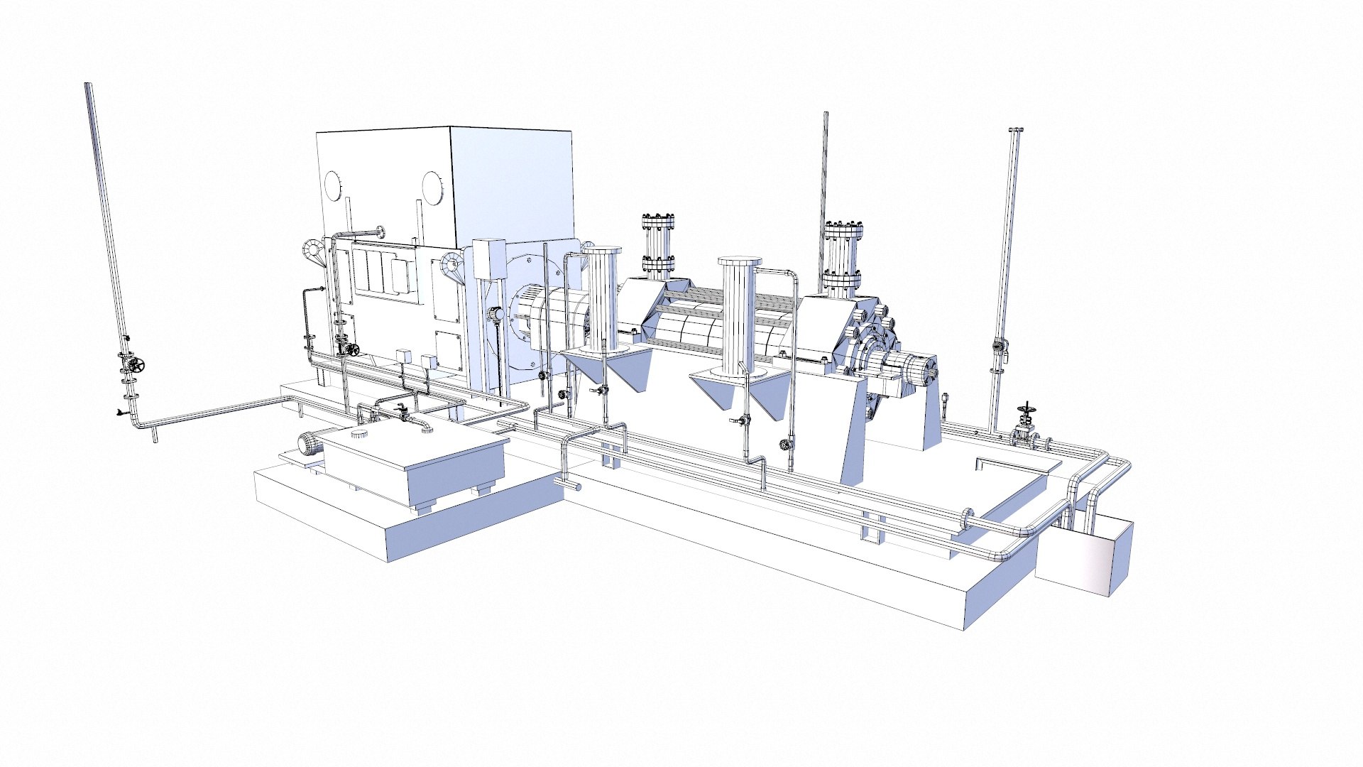 3D Model Boiler Distillation Valve Water Pump Chlorination - TurboSquid ...